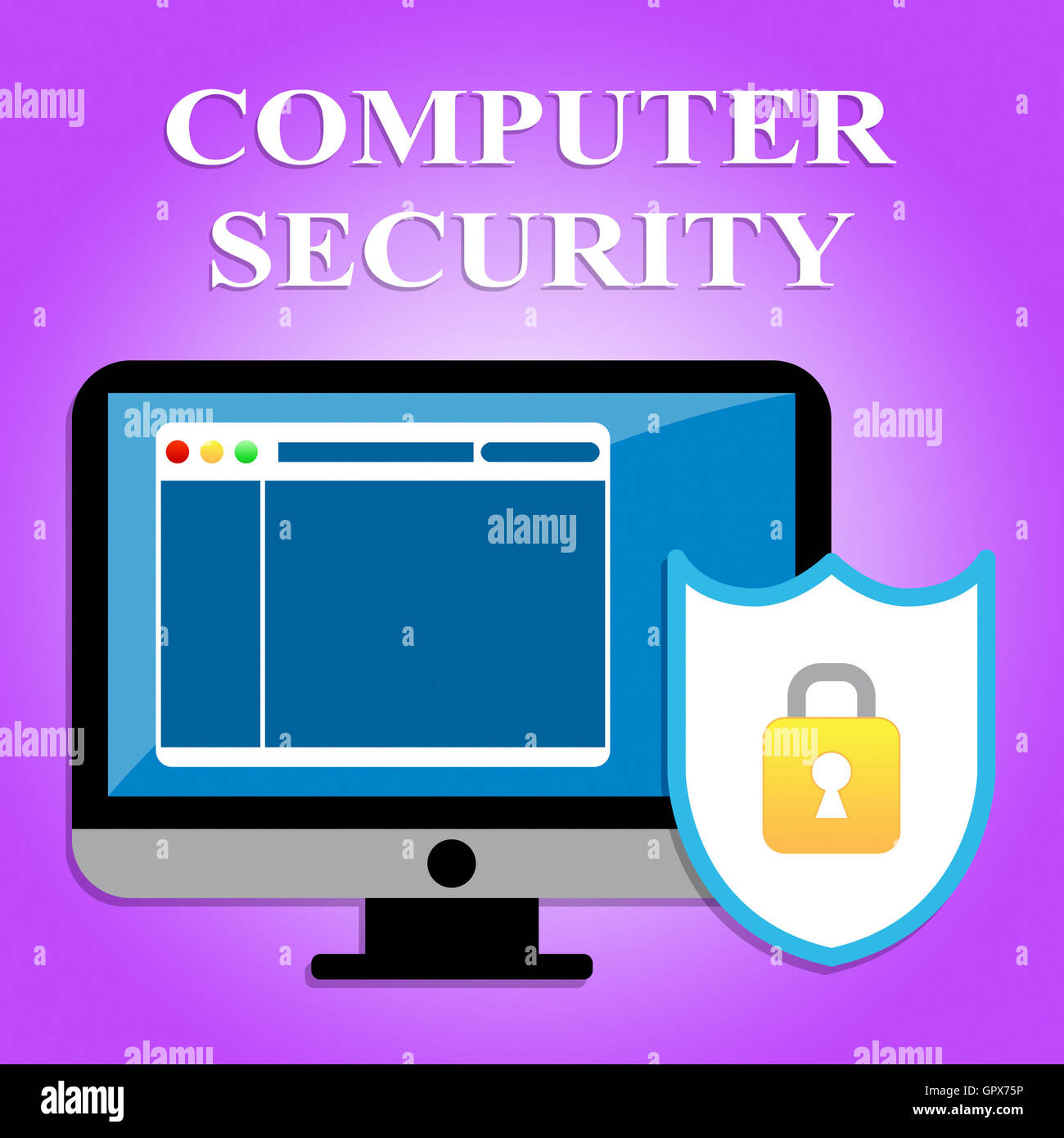 Computer Security Indicating Pc Encryption And Online Stock Photo - Alamy