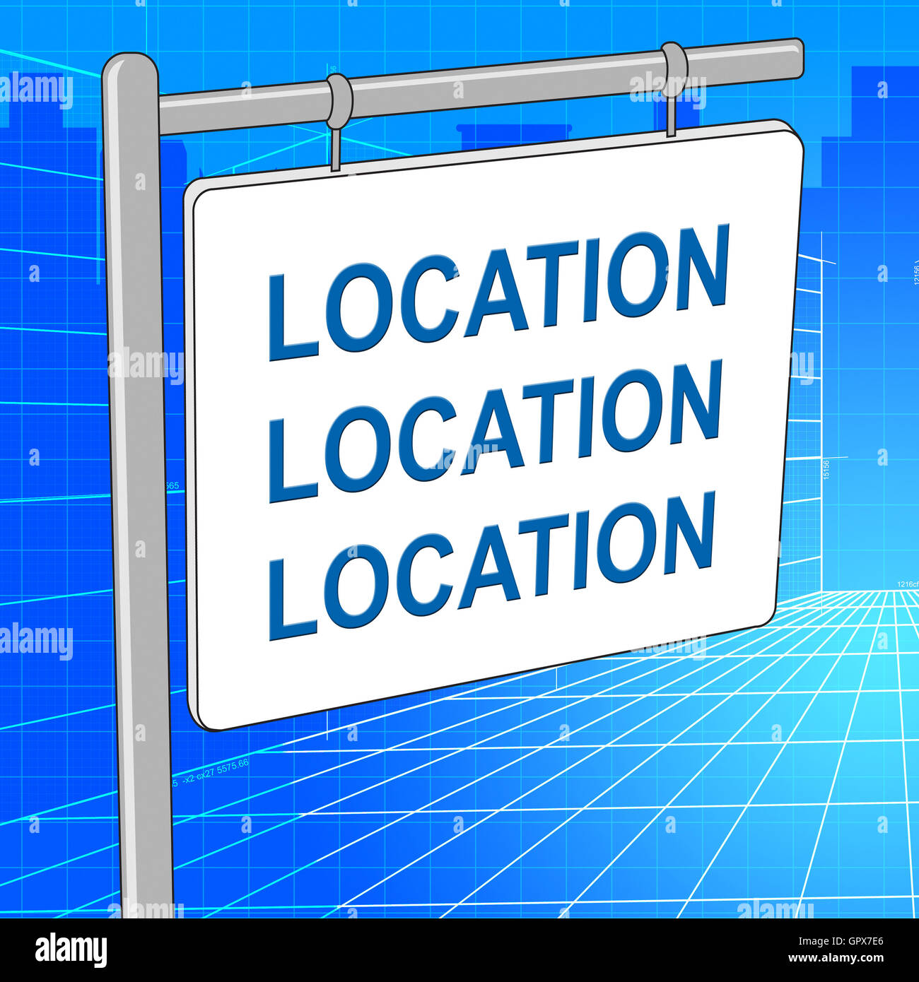 House Location Meaning Display Homes And Message Stock Photo - Alamy