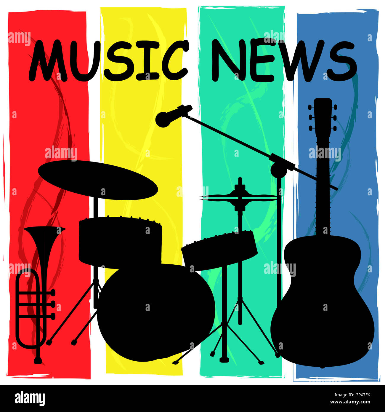 Music News Representing Journalism Track And Audio Stock Photo - Alamy