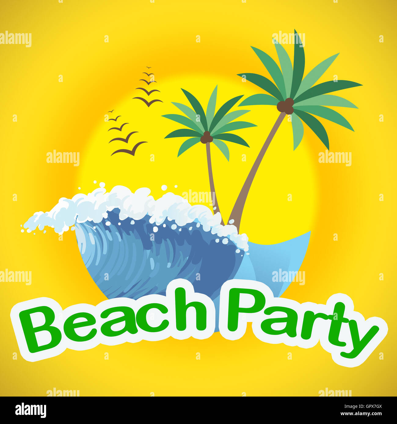 Beach Party Showing Seaside Seafront And Coasts Stock Photo - Alamy