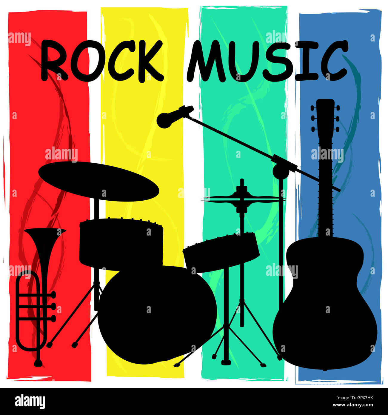 Rock Music Representing Sound Track And Song Stock Photo - Alamy