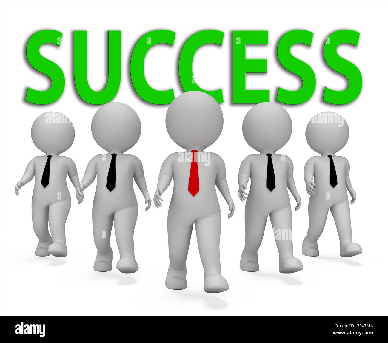 Success Businessmen Representing Victory Triumphant And Victorious 3d ...