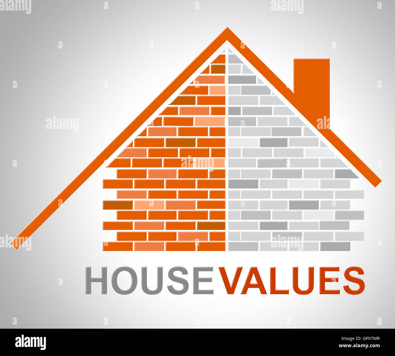 House Values Representing Current Prices And Amount Stock Photo - Alamy