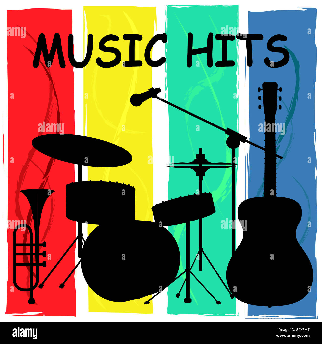 Music Hits Showing Sound Track And Rating Stock Photo - Alamy