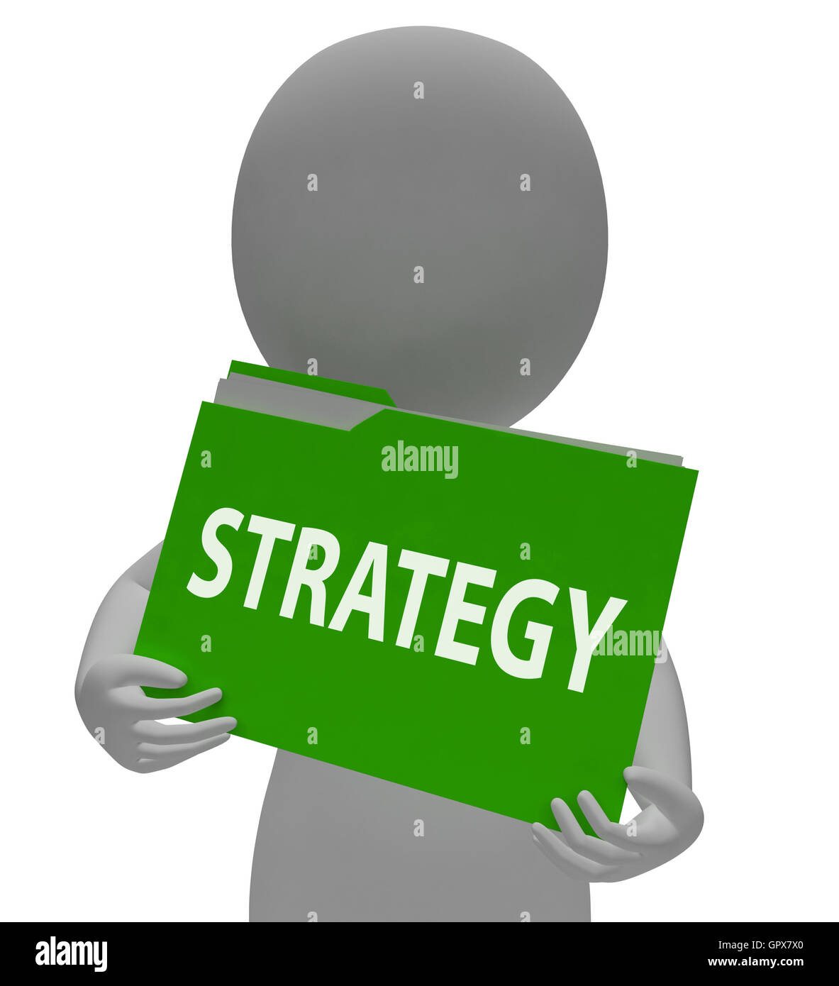 Strategy Folder Representing File Folders And Strategies 3d Rendering ...