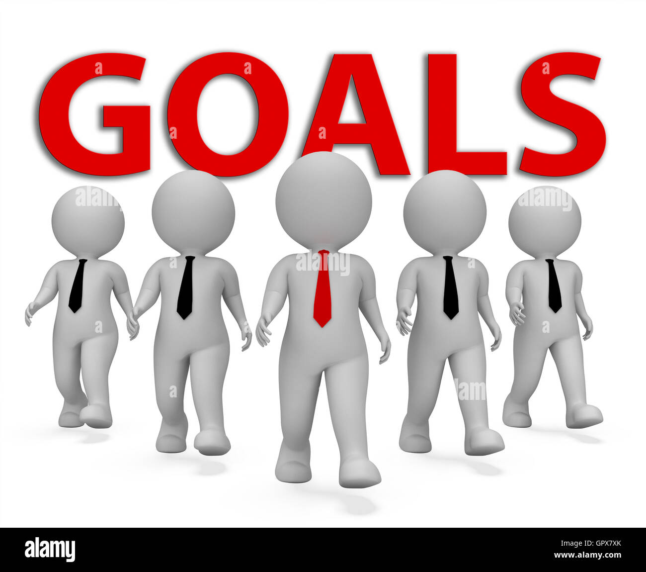 Goals Businessmen Meaning Aims Wishes And Aspirations 3d Rendering ...