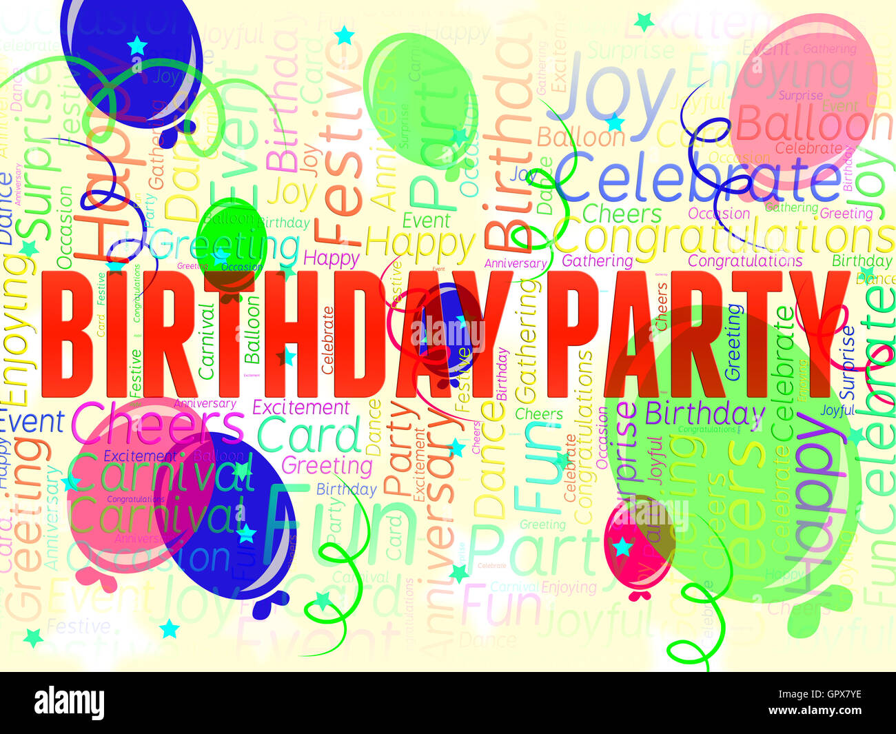 Birthday Party Indicating Congratulations Celebration And Greeting ...