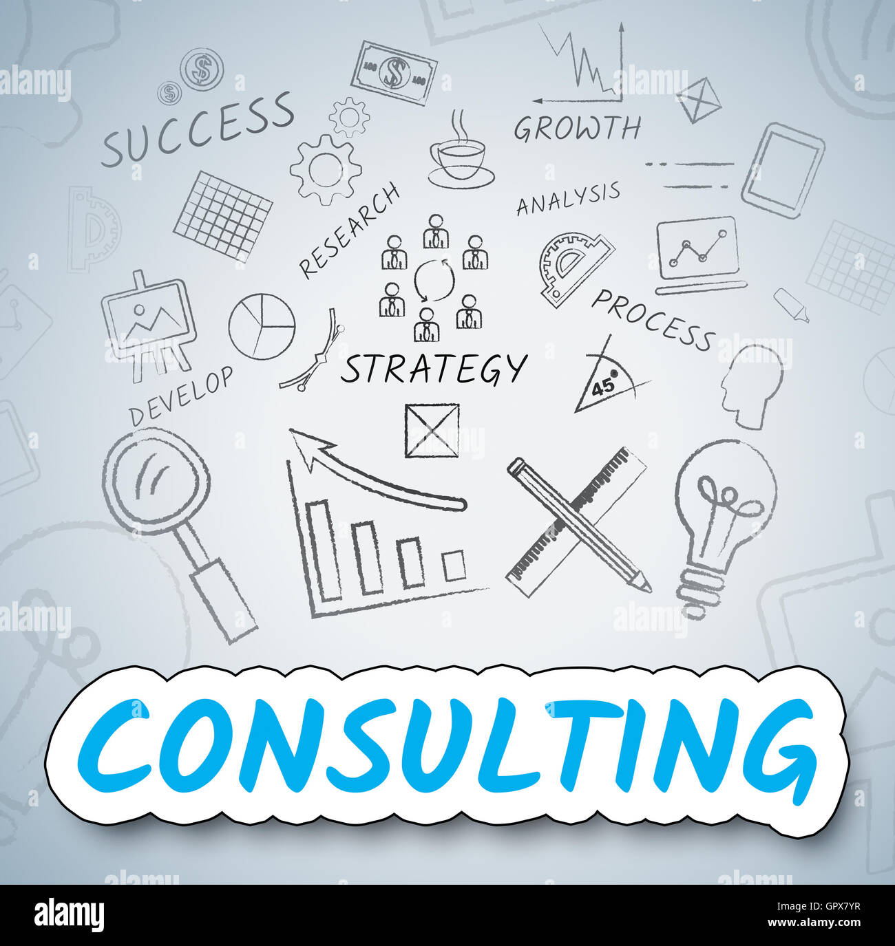 Consulting Ideas Representing Turn To And Contemplate Stock Photo - Alamy