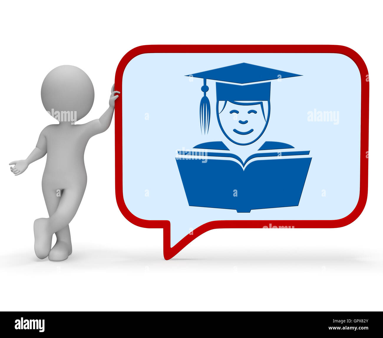 Teacher Speech Bubble Indicating Give Lessons And Dialog 3d Rendering ...