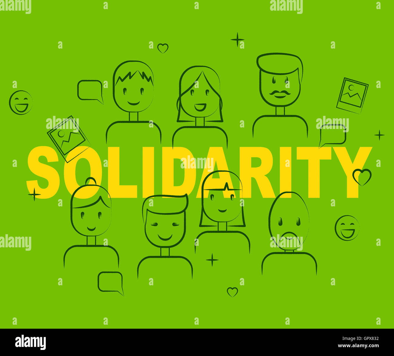 Solidarity People Representing Mutual Support And Group Stock Photo - Alamy