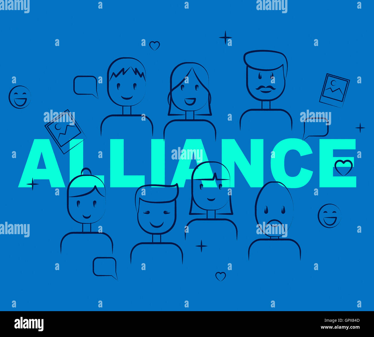 Alliance Of People Indicating Cooperation Agreement And Partner Stock ...