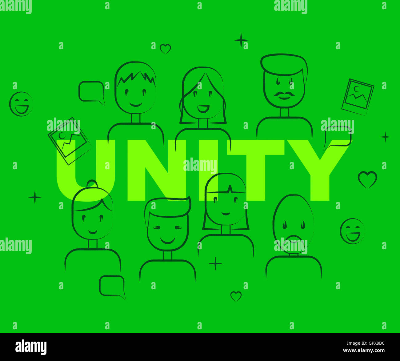 Unity People Indicating Working Together And United Stock Photo - Alamy