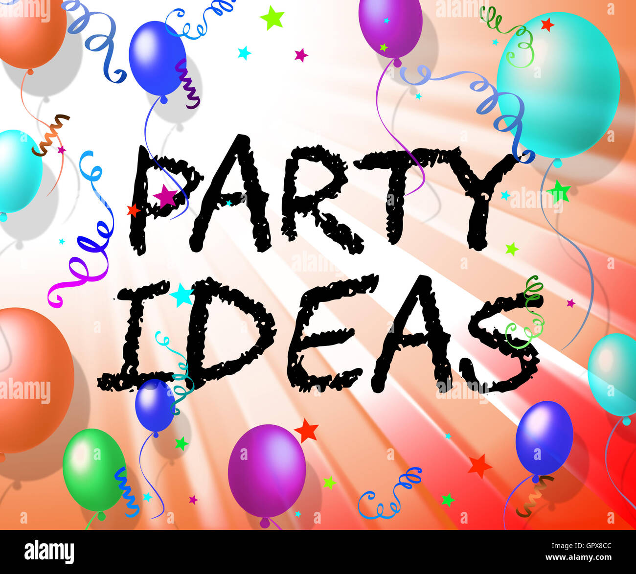 Party Ideas Showing Contemplate Innovations And Celebrate Stock Photo ...