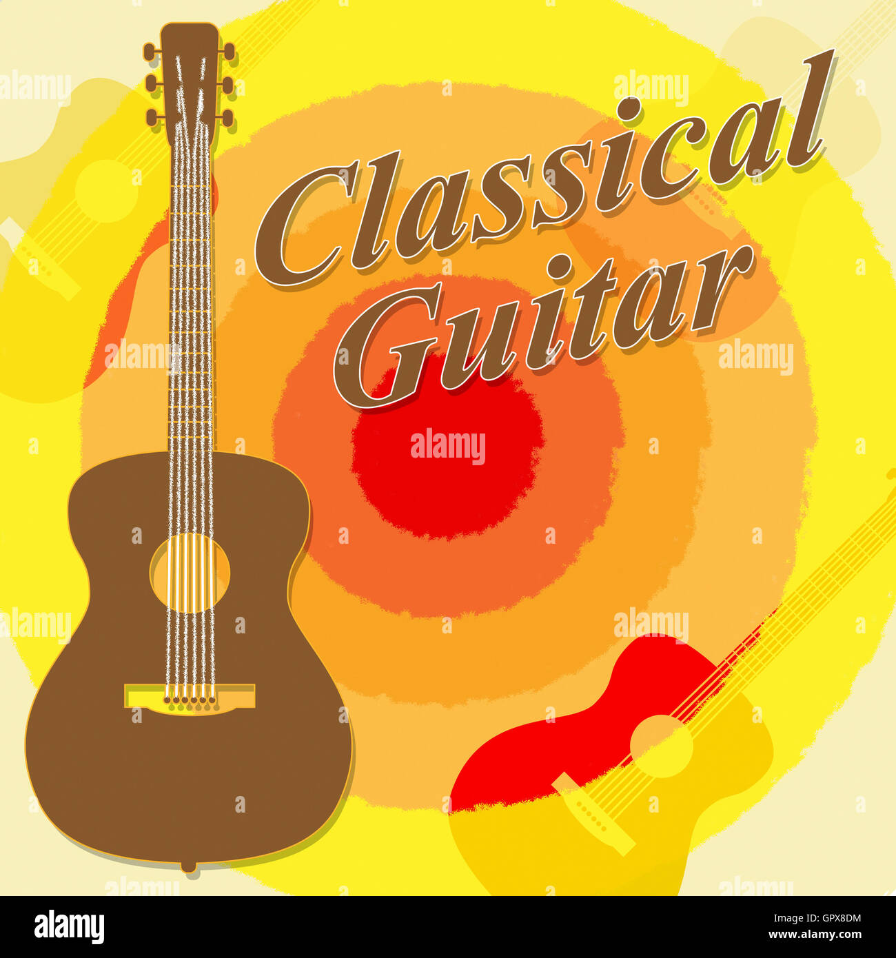 Classical Guitar Showing Music Musician And Musical Stock Photo - Alamy
