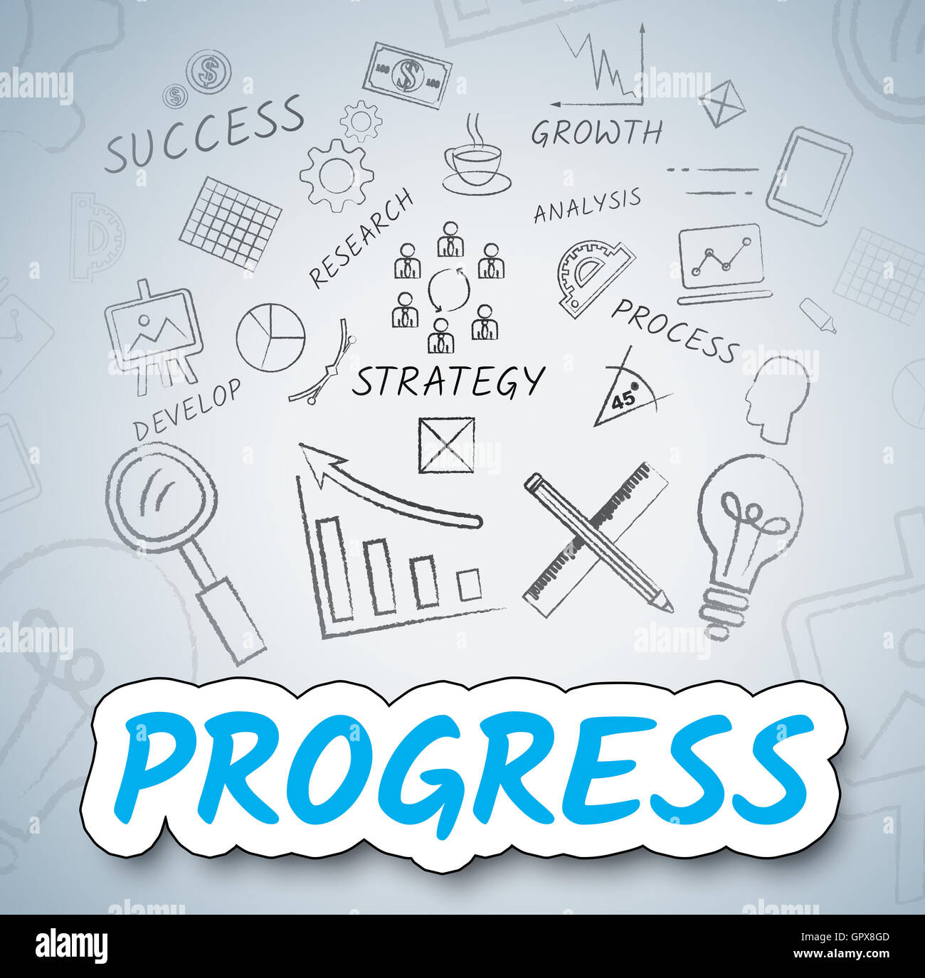 Progress Ideas Showing Forward Innovation And Reflecting Stock Photo ...