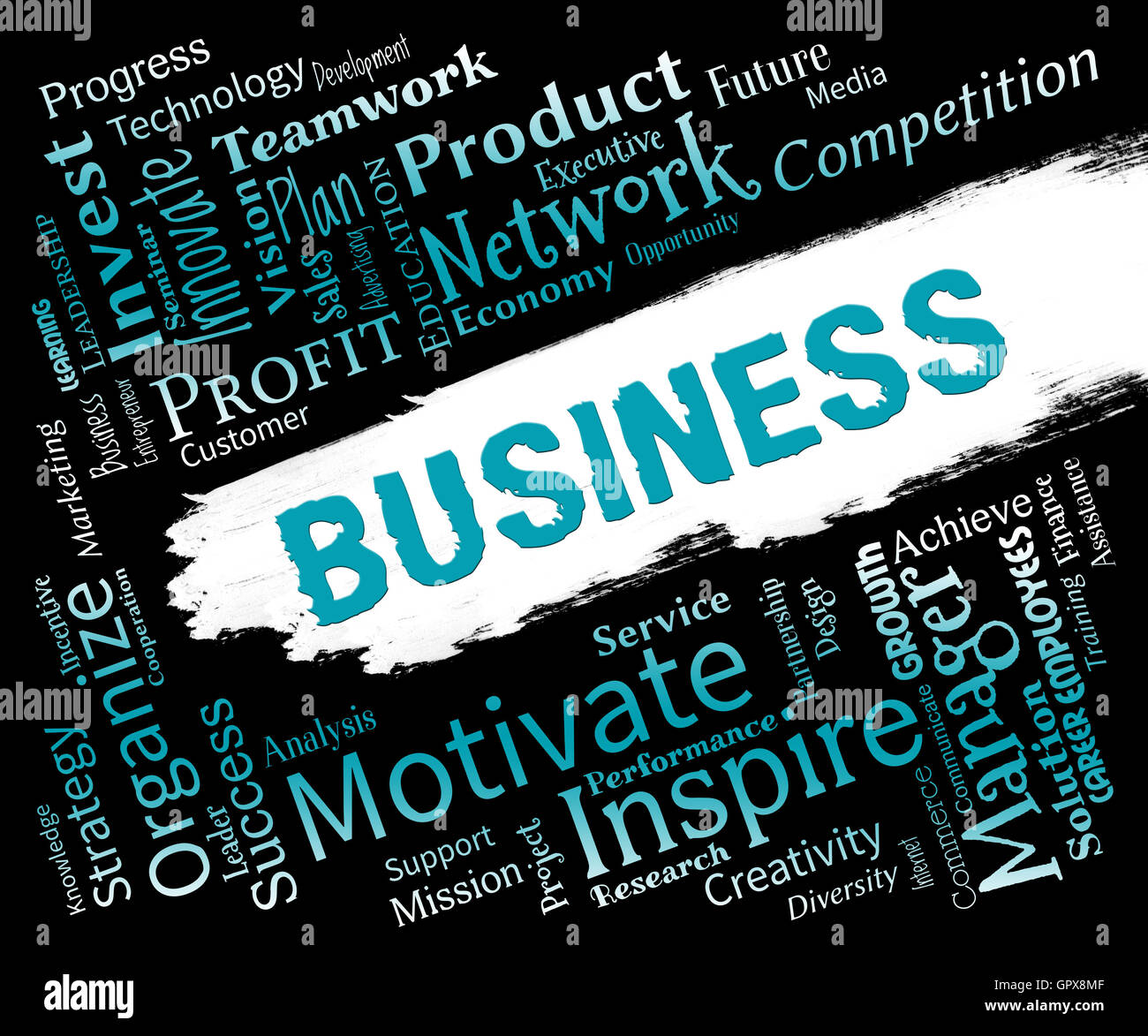 Business words hi-res stock photography and images - Alamy