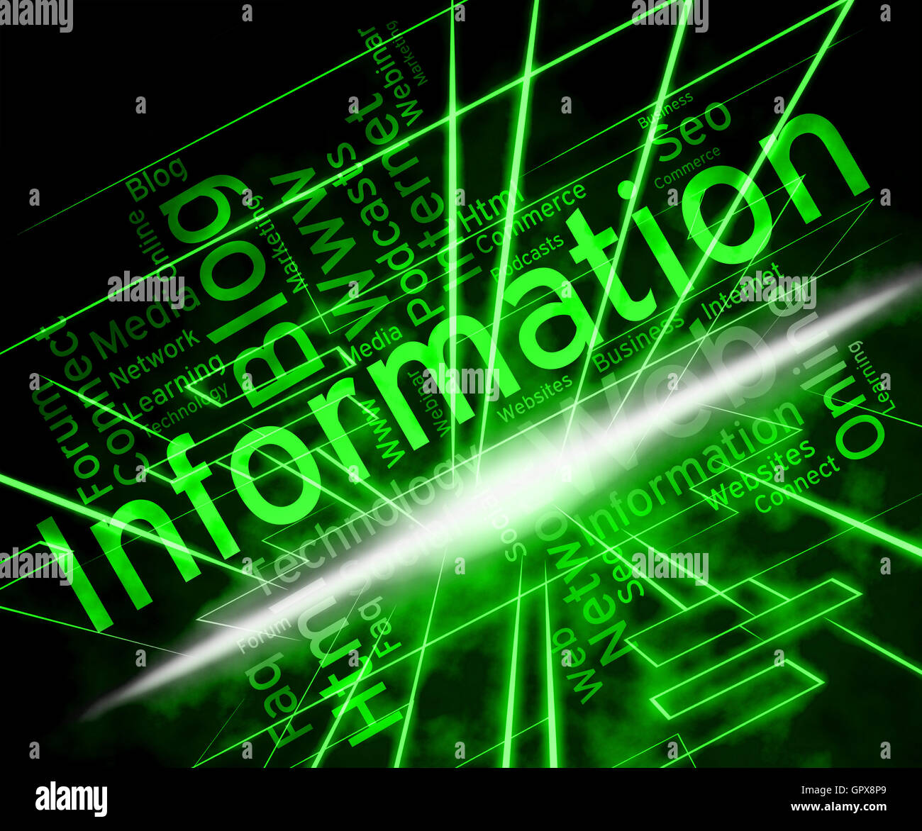 Information Word Indicating Support Words And Texts Stock Photo - Alamy