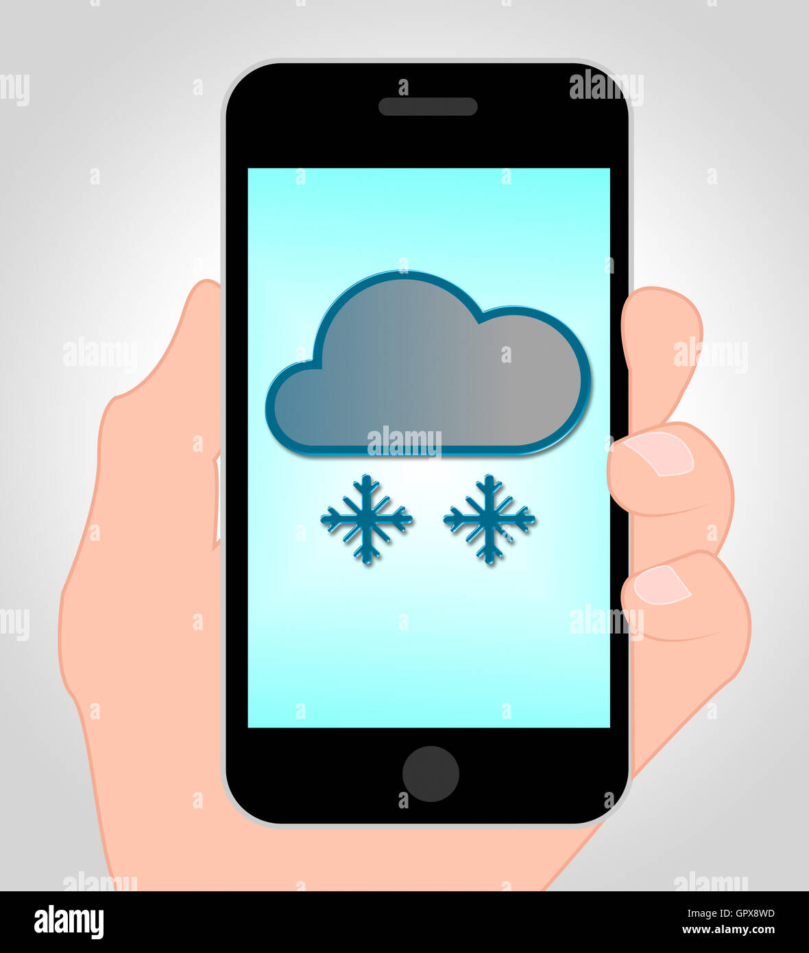 Weather forecasts phone hi-res stock photography and images - Alamy