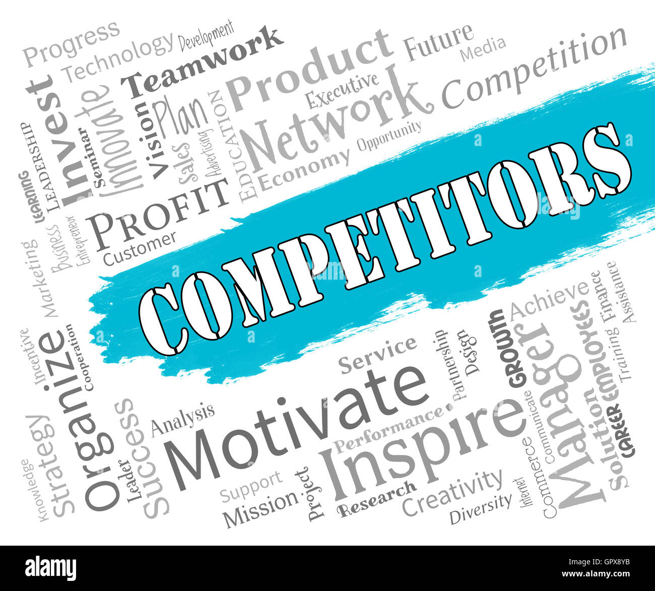 Competitors Words Indicating Adversaries Opponent And Adversary Stock ...