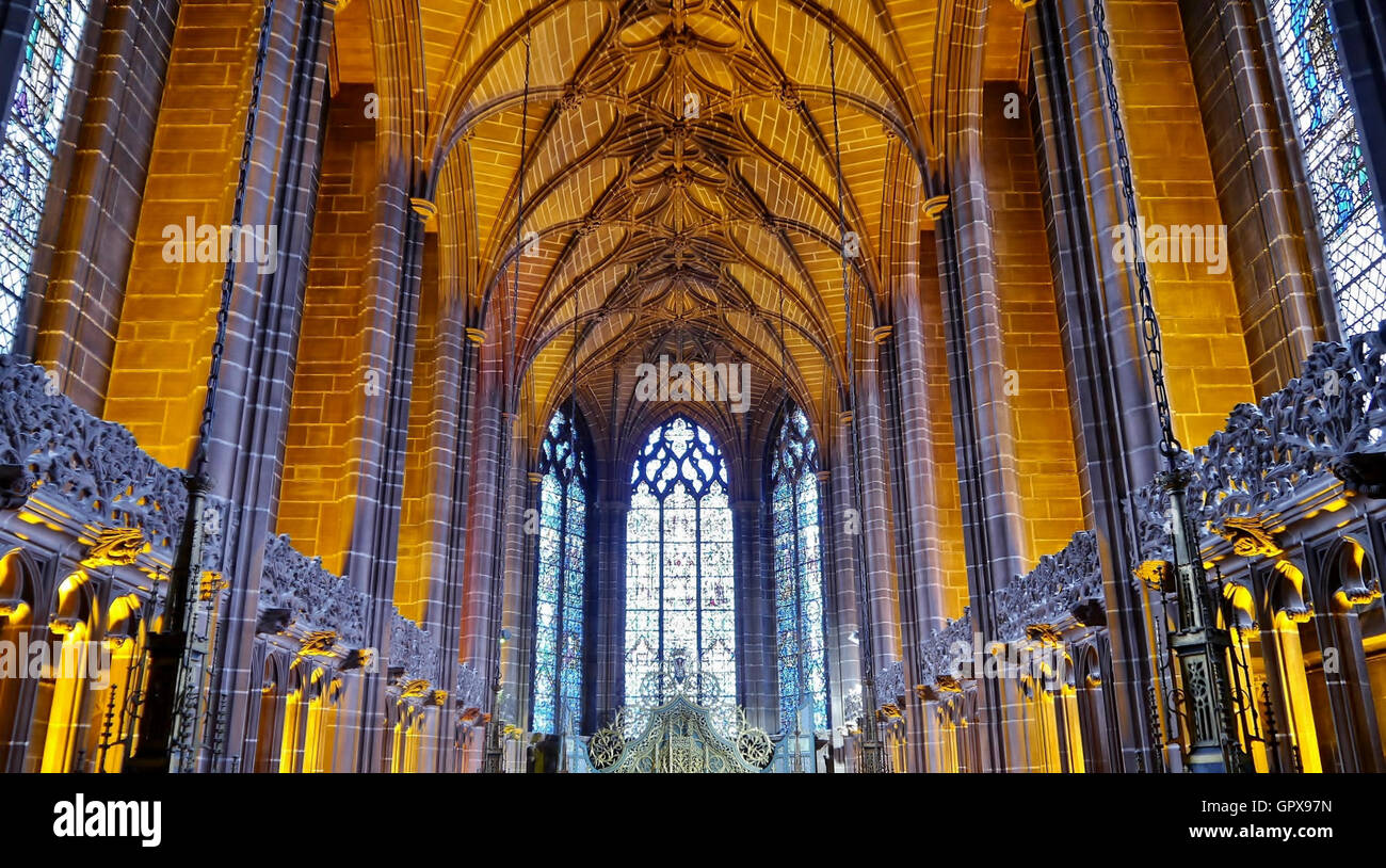 Liverpool Anglican Cathedral, The Lady Chapel Stock Photo - Alamy