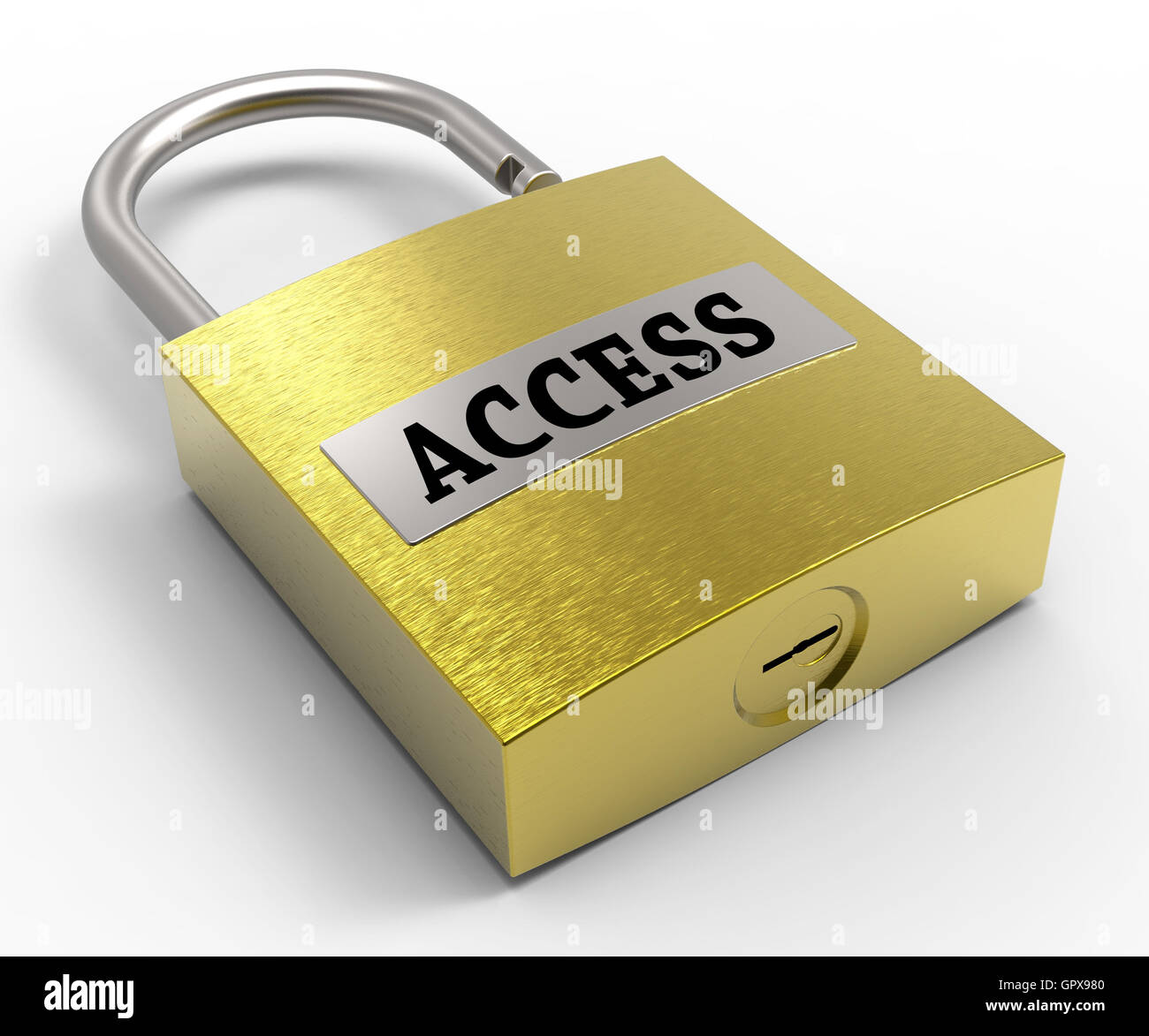 Access Padlock Representing Unlocked Entry And Accessible 3d Rendering ...