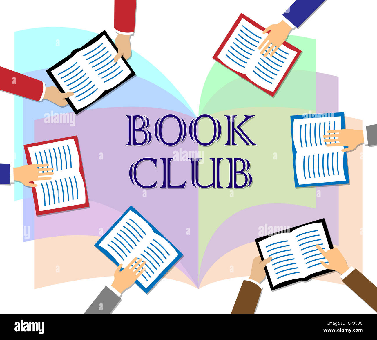 Book Club Indicating Membership Learn And Study Stock Photo - Alamy