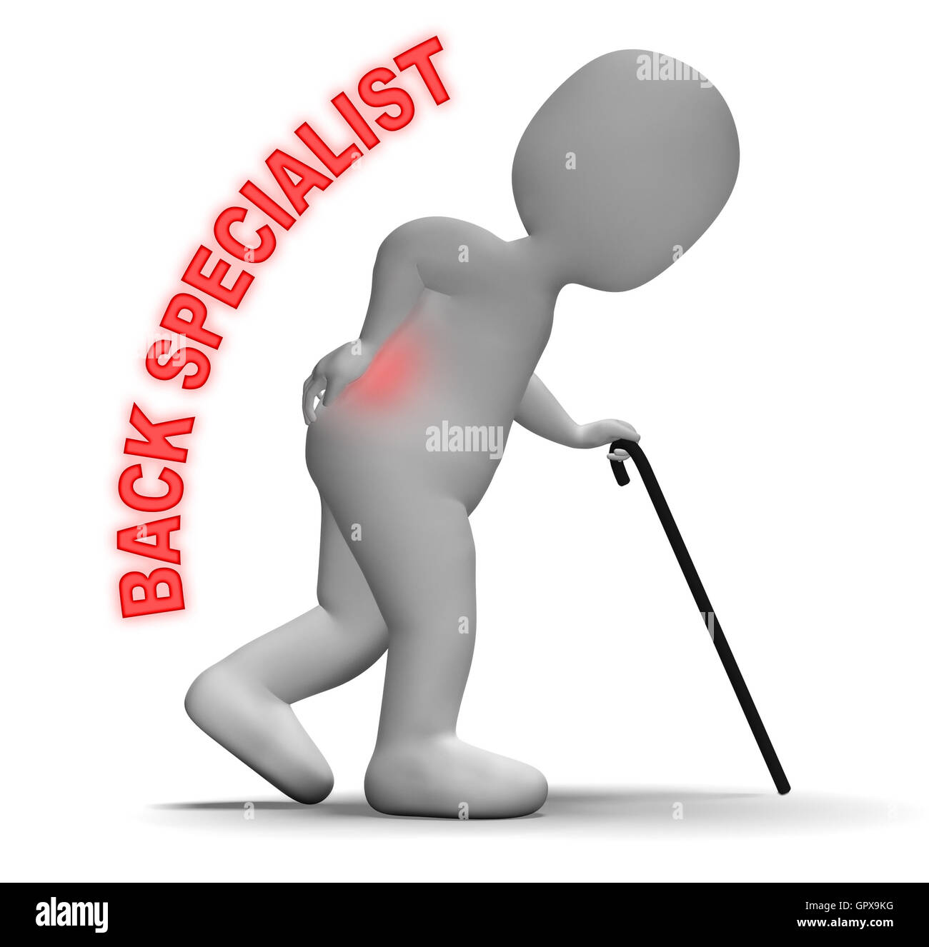 Back Specialist Meaning Spinal Column And Backbone 3d Rendering Stock ...