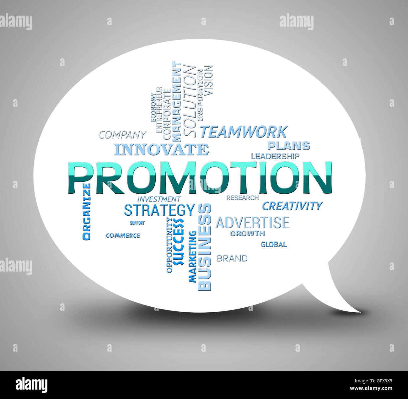 Promotion Bubble Meaning Sale Retail And Merchandise Stock Photo - Alamy