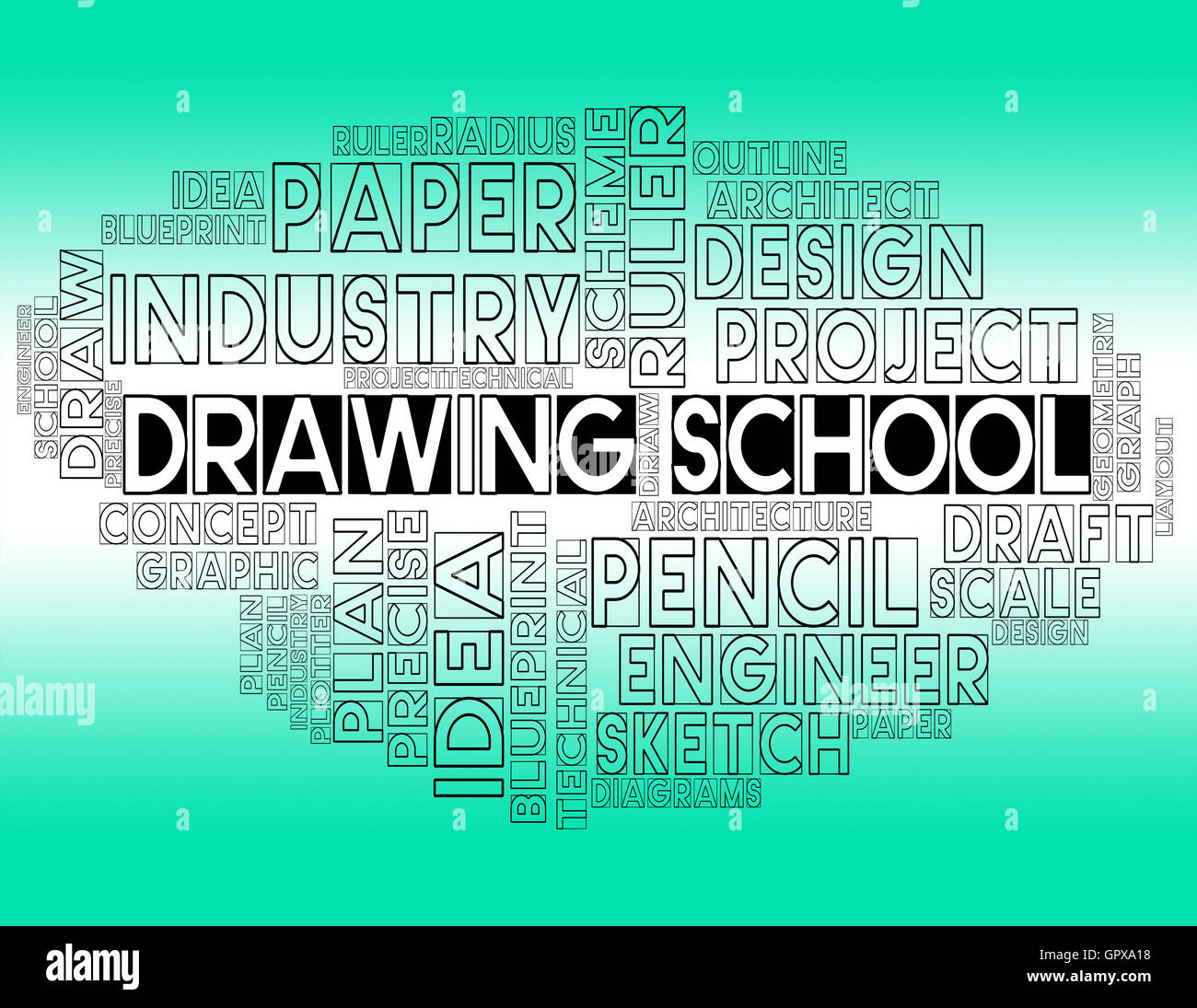 Drawing School Representing Design Educating And Educate Stock Photo ...