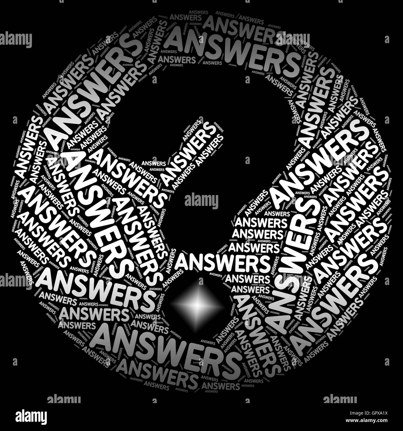 Answers Question Mark Indicating Faqs Problem And Puzzled Stock Photo ...
