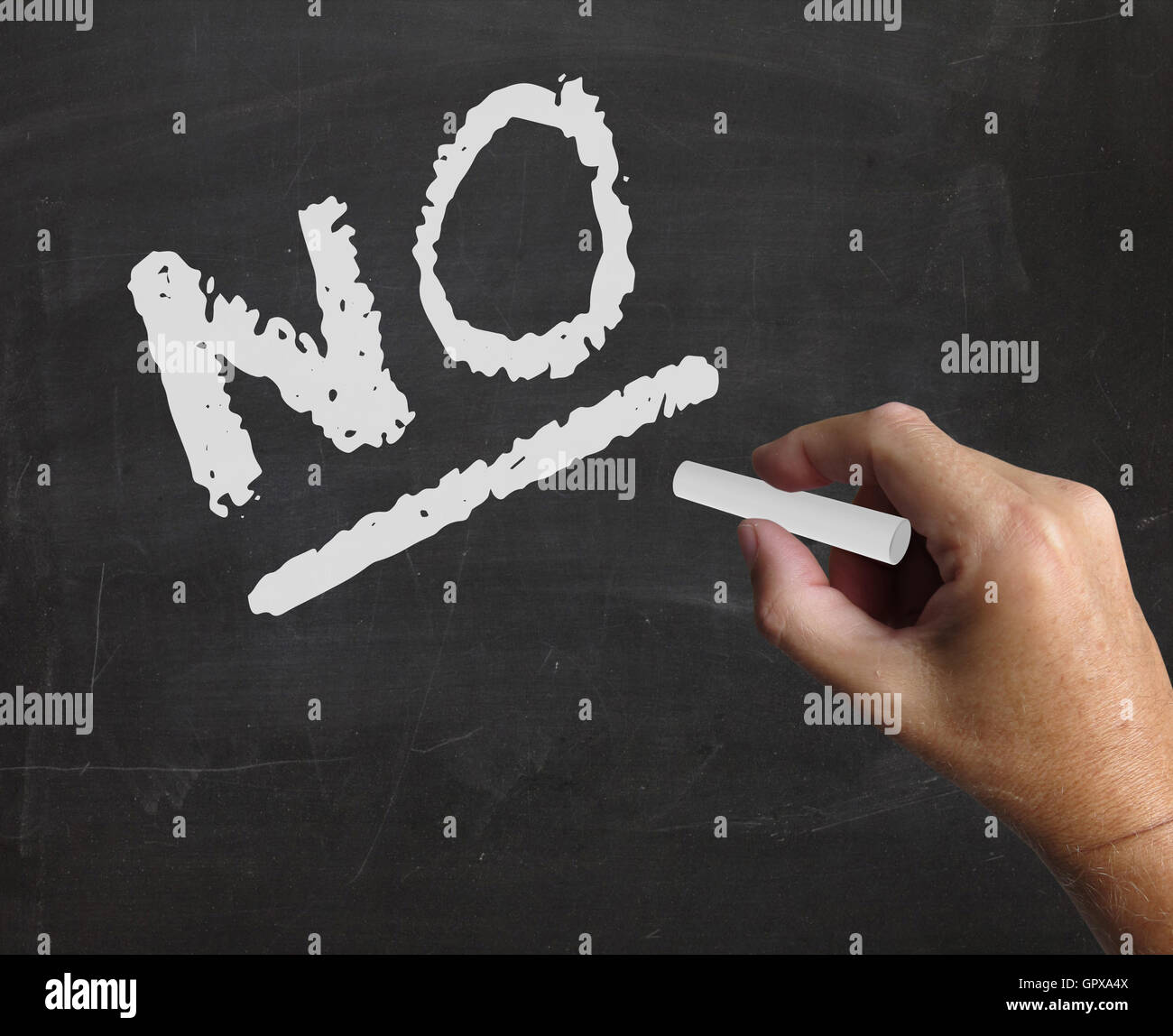No Word Representing Stop Denying And Negative Stock Photo - Alamy