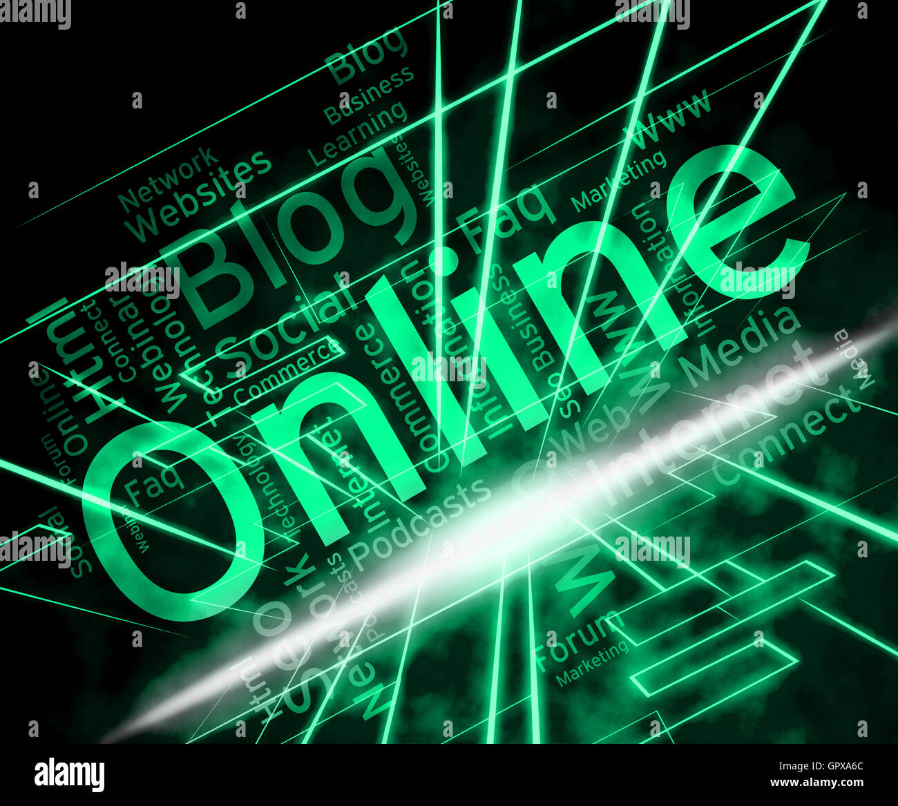Online Word Indicating World Wide Web And Website Stock Photo - Alamy