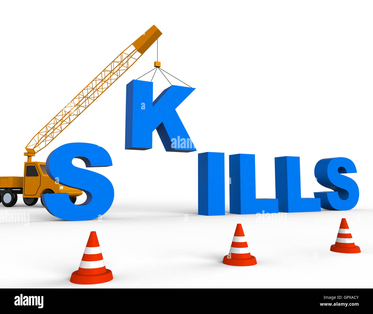 Build Skills Showing Skilled Expertise And Ability 3d Rendering Stock ...