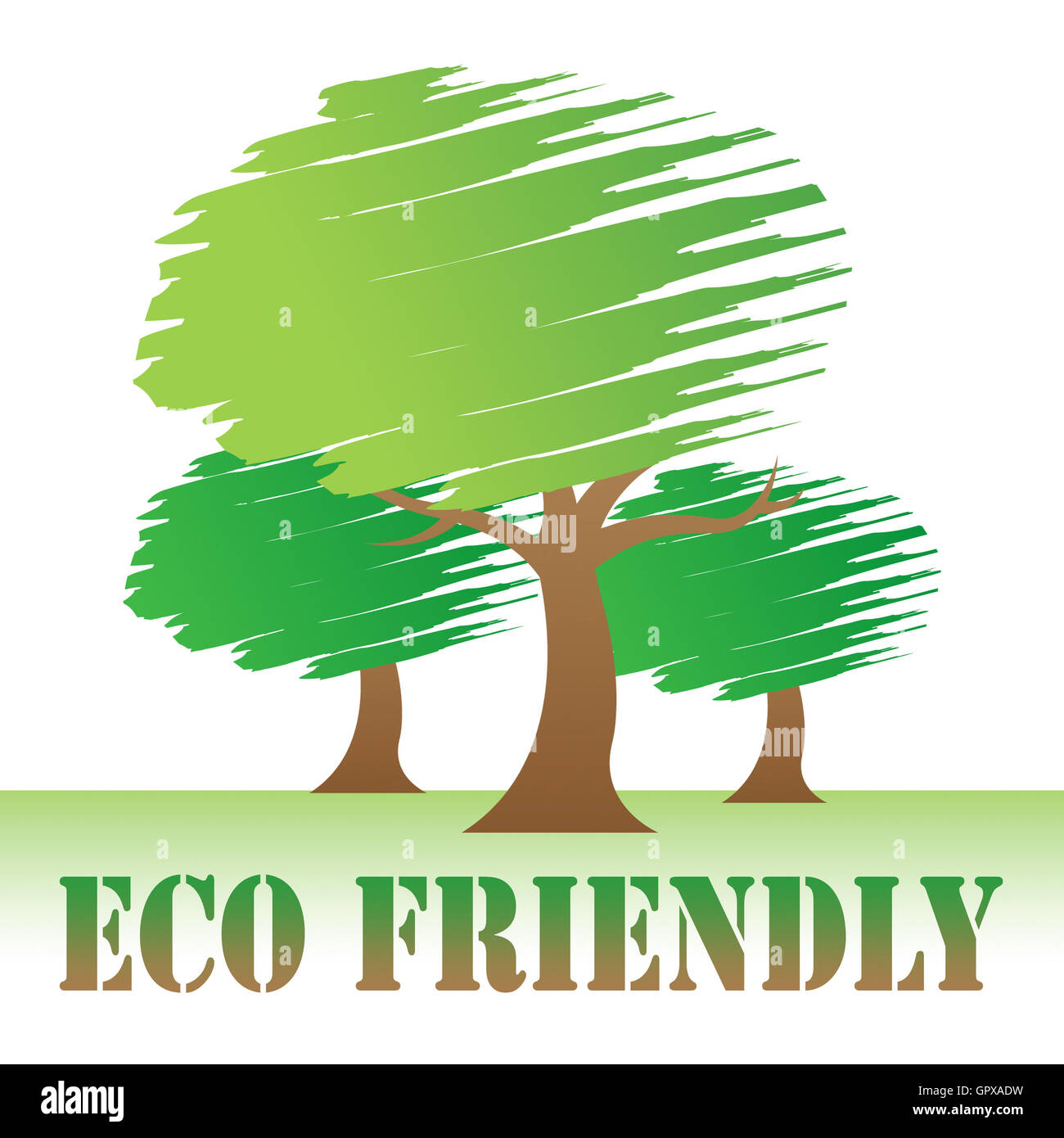 Eco Friendly Meaning Earth Day And Trees Stock Photo - Alamy