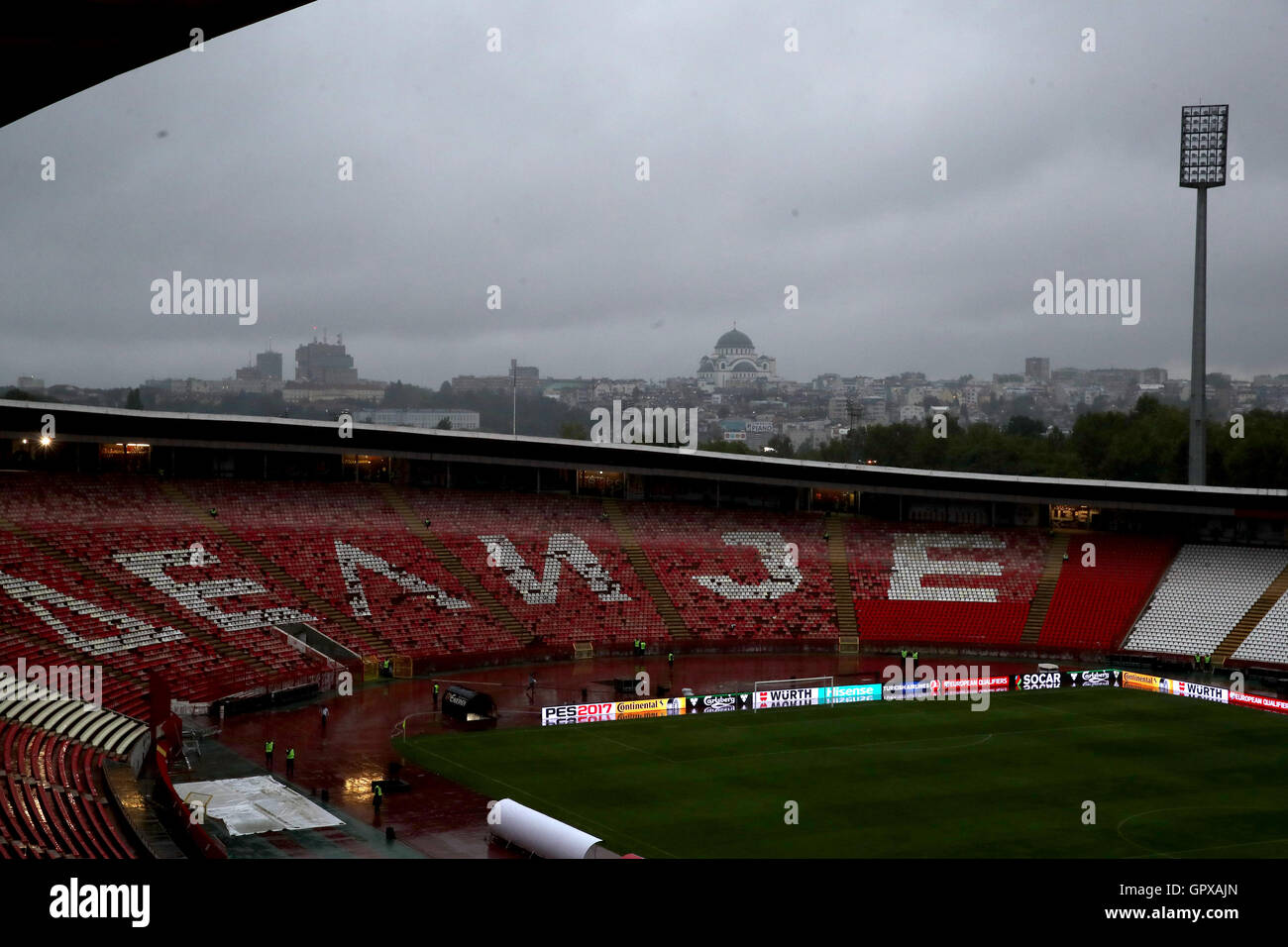A general view of the Rajko Mitic Stadium ahead of the 2018 FIFA World ...