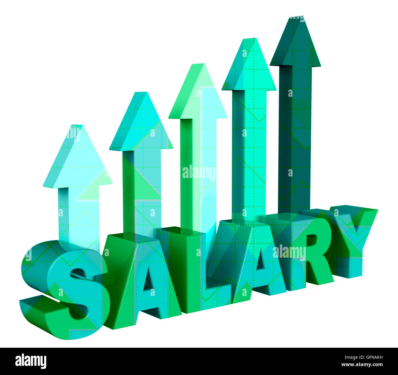 Salary Arrows Representing Income Employees And Stipend 3d Rendering ...