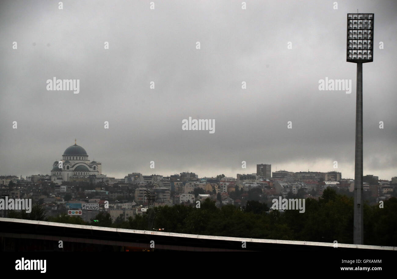 A general view lookng over the Rajko Mitic Stadium ahead of the 2018 ...