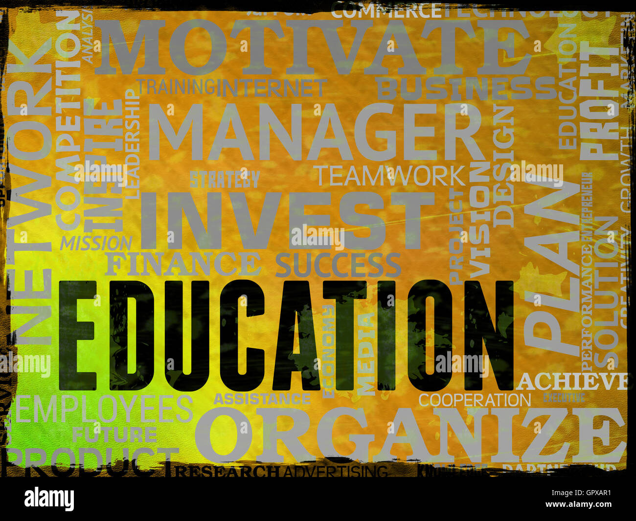 Education Words Indicating Studying College And Development Stock Photo ...