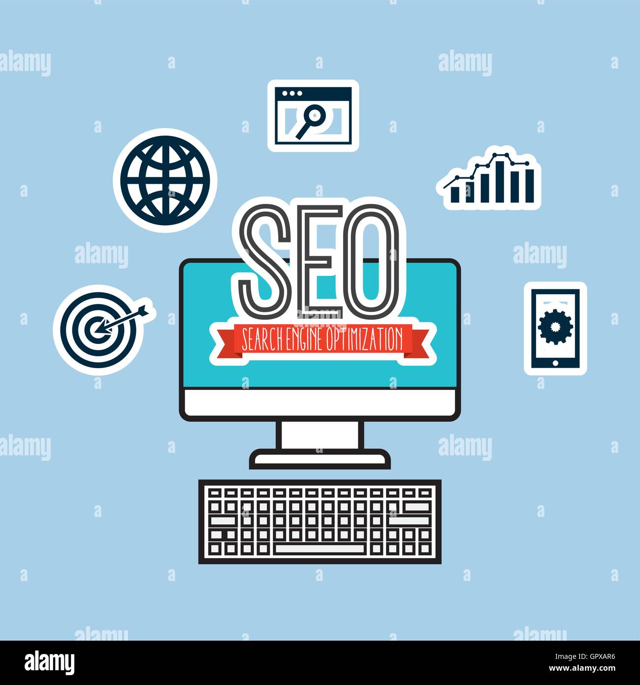 seo technology design Stock Vector Image & Art - Alamy
