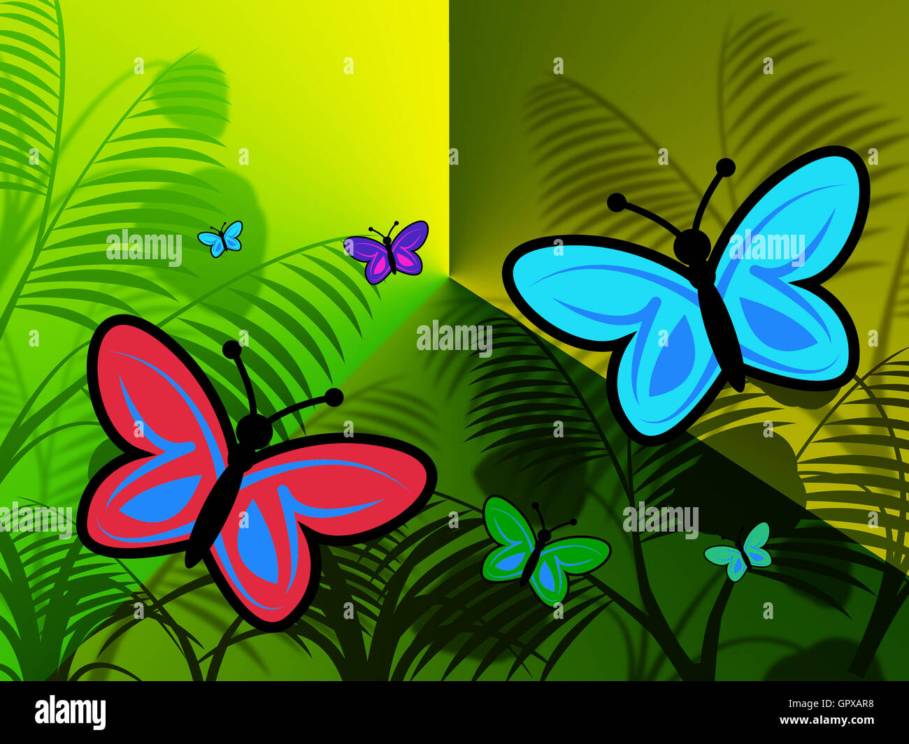 Butterflies Nature Indicating Natural Outdoors And Countryside Stock ...