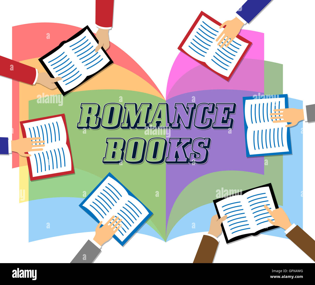 Romance Books Meaning Love Devotion And Education Stock Photo - Alamy