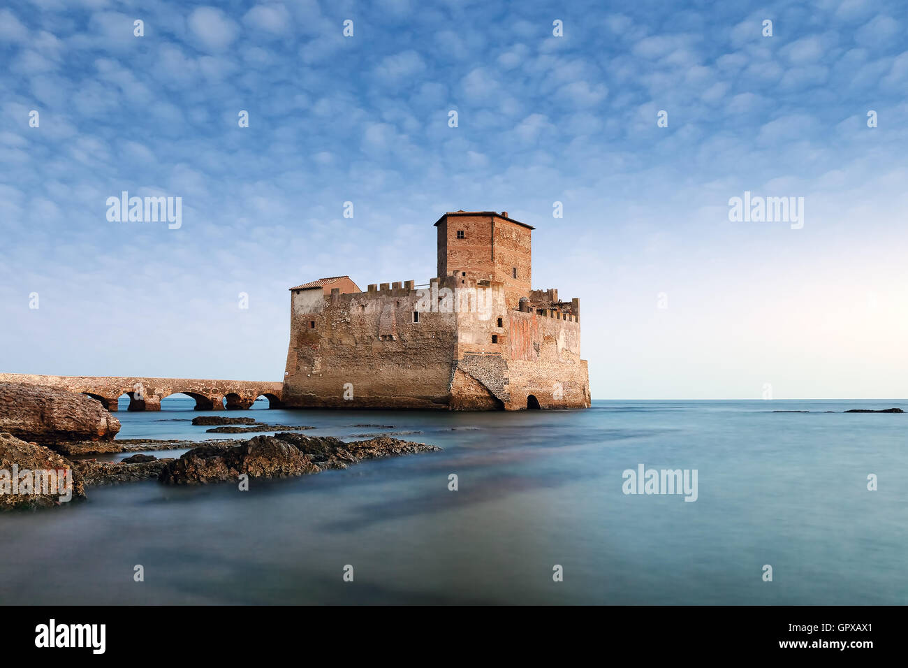 Torre Astura - Italy. An ancient fortified tower overlooking the sea ...