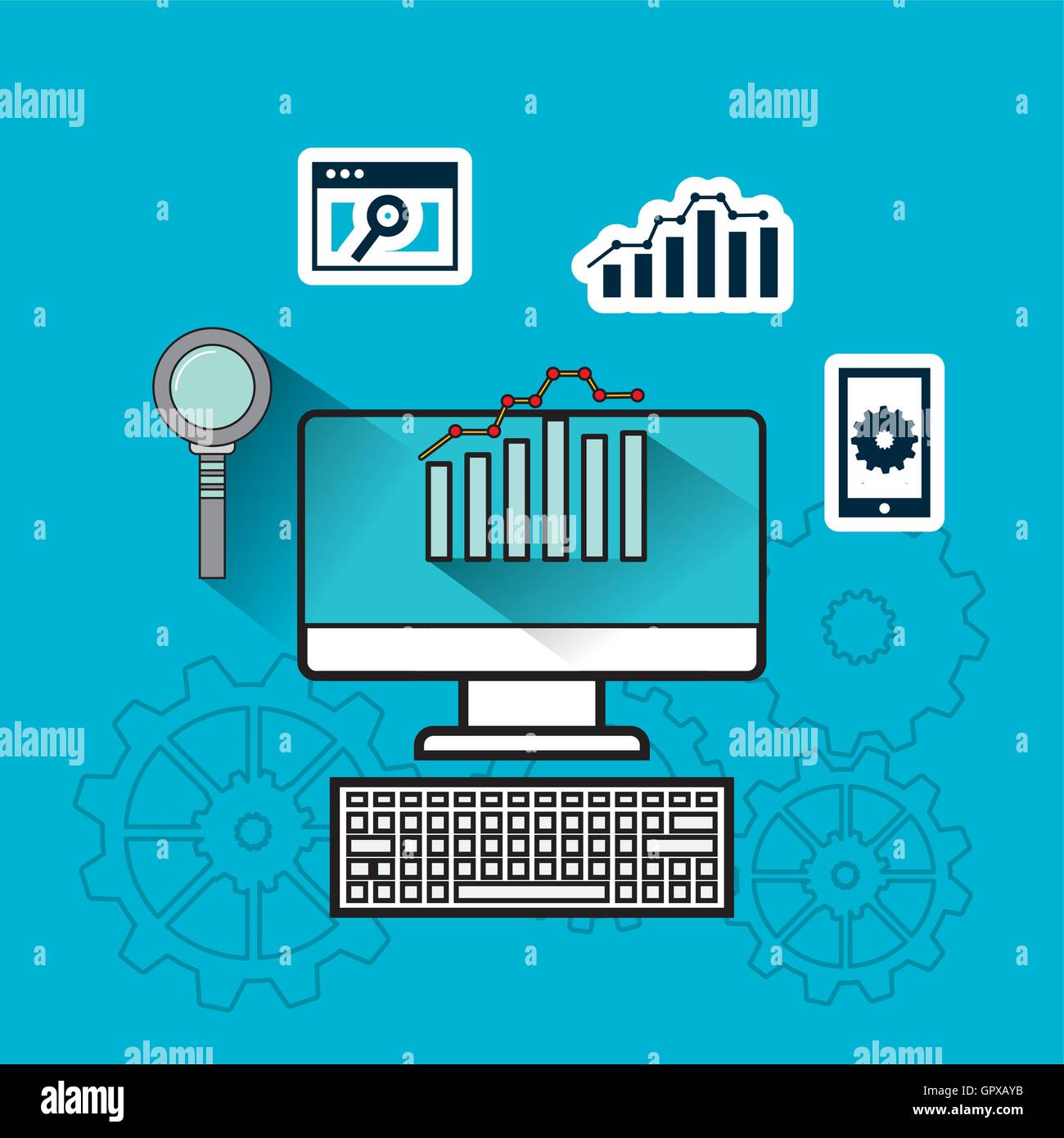 seo technology design Stock Vector Image & Art - Alamy