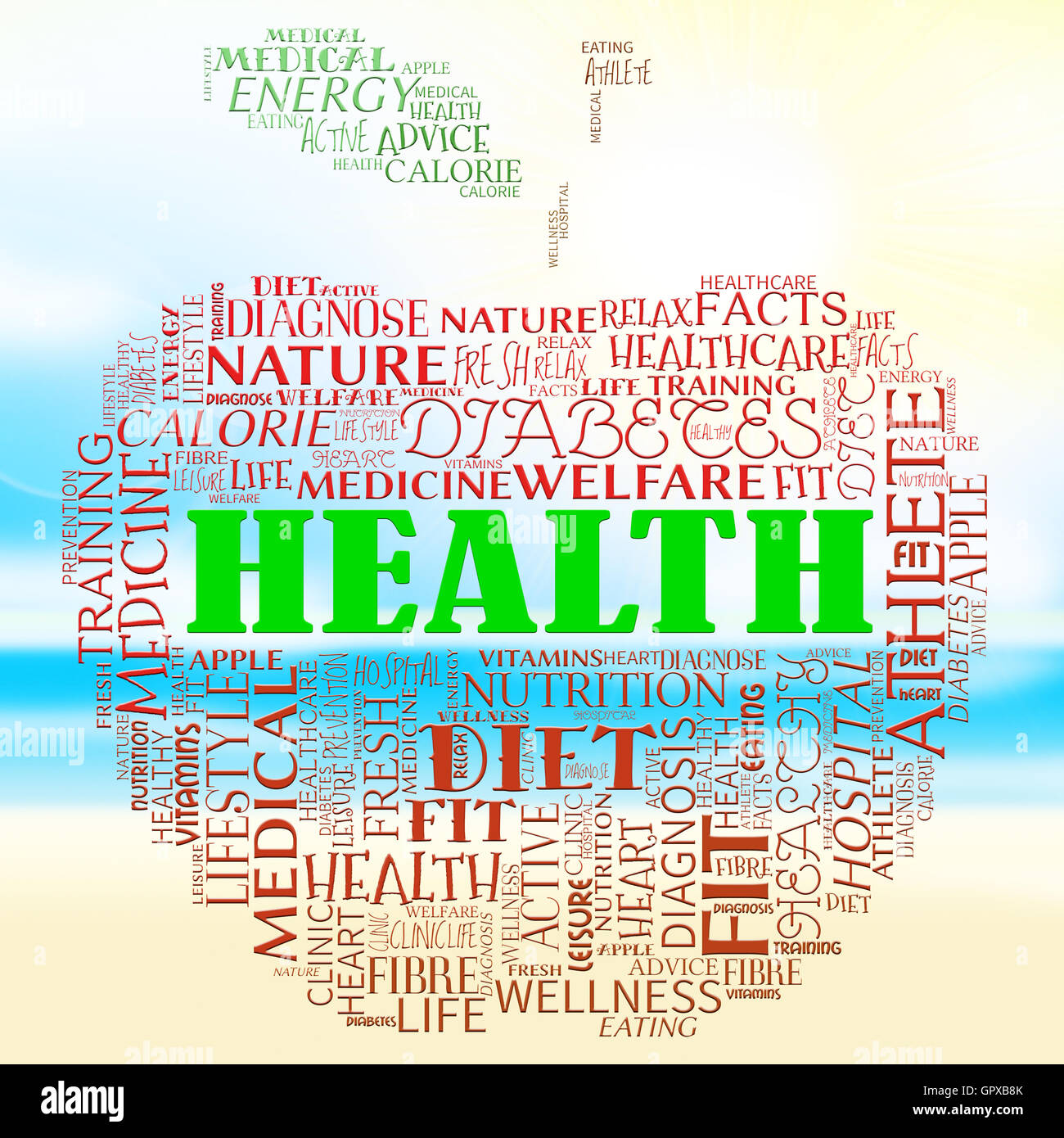 Health Apple Showing Preventive Medicine And Examination Stock Photo ...