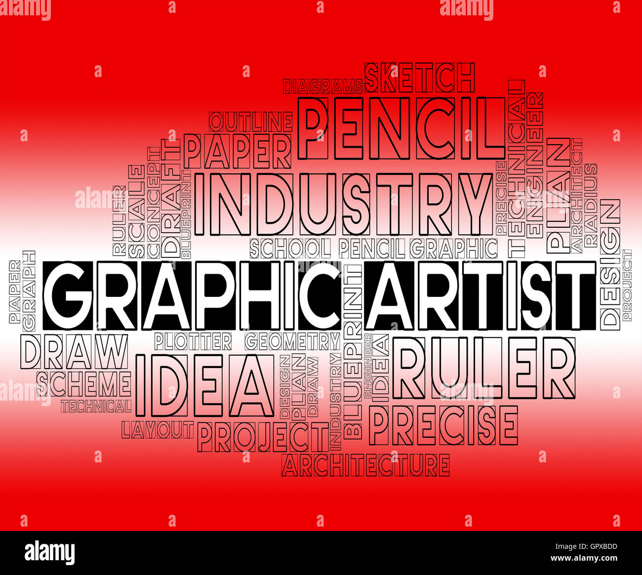 Graphic Artist Showing Designer Illustration And Illustrative Stock ...
