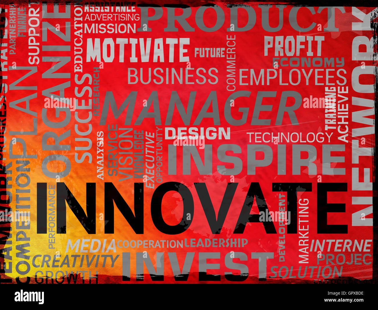 Innovate Words Representing Innovation Idea And Transformation Stock ...