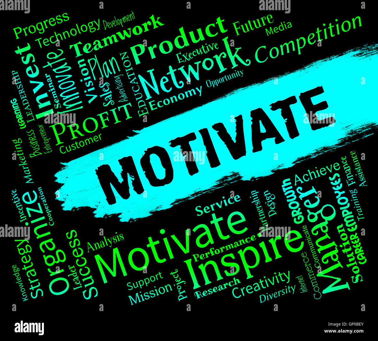 Motivate Words Meaning Do It Now And Action Stock Photo - Alamy