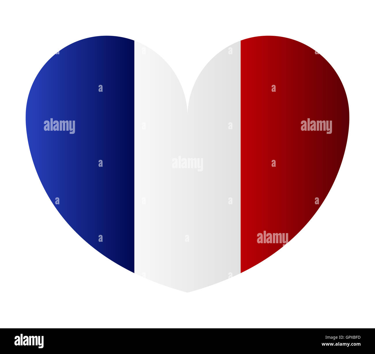heart with France flag Stock Photo - Alamy