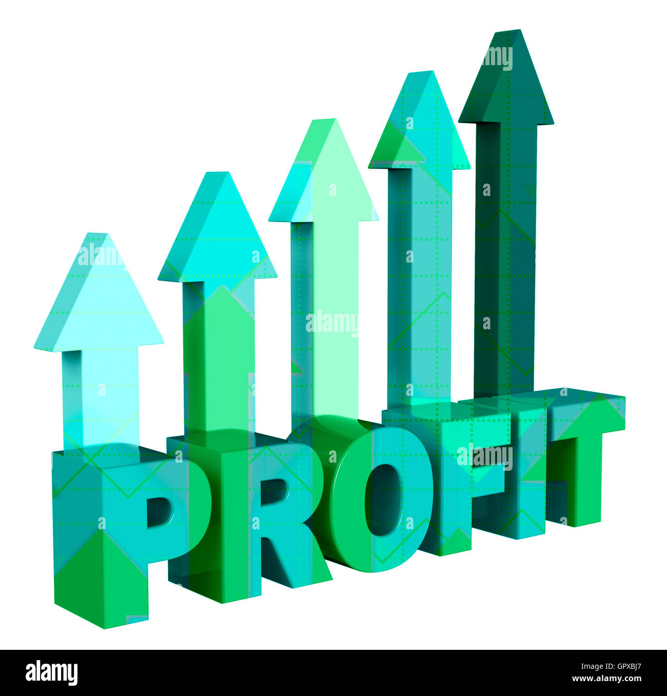 Profit Arrows Meaning Pointing Lucrative And Earning 3d Rendering Stock ...