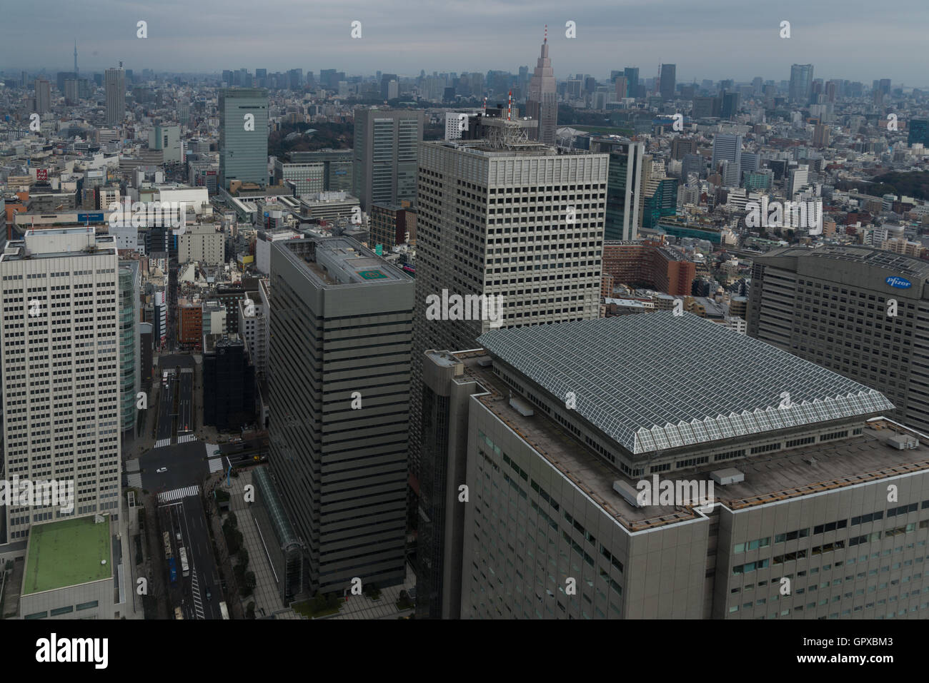 Roofs of tokyo. Tall buildings. Photo taken from observation deck Stock ...
